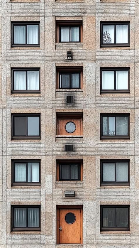 Classical Building Facade With Ornate Stonework And Symmetry Stock Illustration Illustration