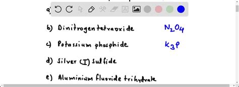 Solvedwrite The Formulas Of The Following Compounds A Chlorine