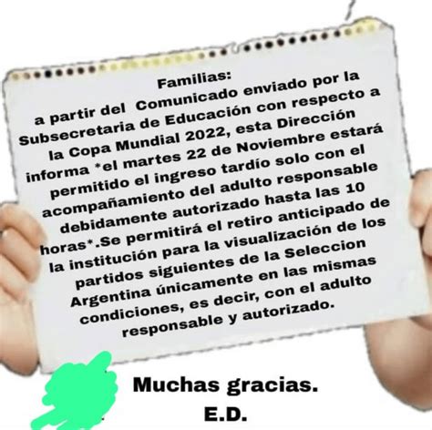 Comunicado De Mi Escuela R Argentina