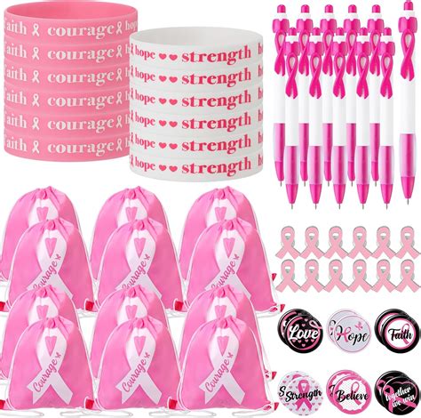 Paterr 60 Accesorios De Concientización Sobre El Cáncer De