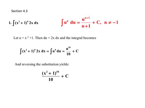 Integration By Substitution Worksheet — Db