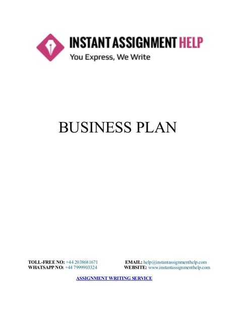 Business Plan Assignment Astonishingceiyrs