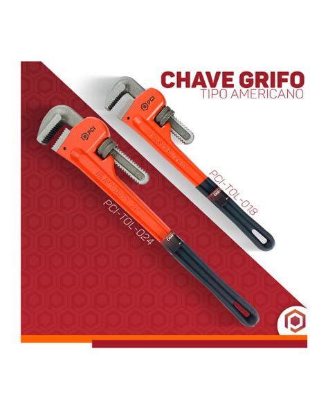 Chave Grifo 24 Polegadas Tipo Americano Scar Ferramentas