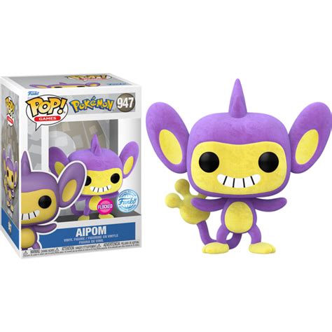 Pokemon Aipom Flocked Pop Vinyl Figure By Funko Popcultcha
