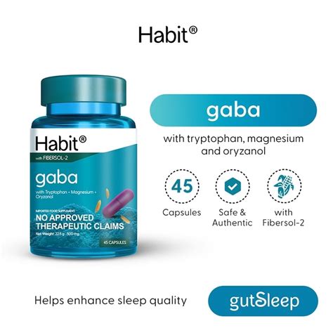 Habit Habit Gaba With Tryptophan Magnesium Oryzanol 45 Capsules