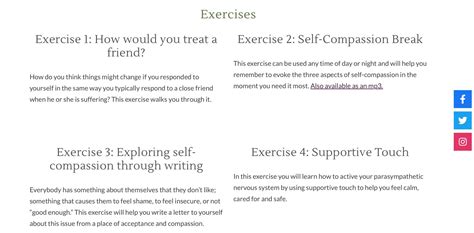 Practicing Self Compassion Worksheets