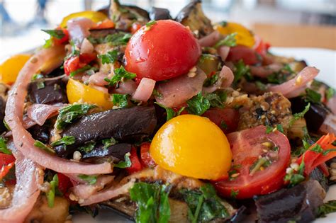 Grilled Eggplant Salad Delicious Orchards