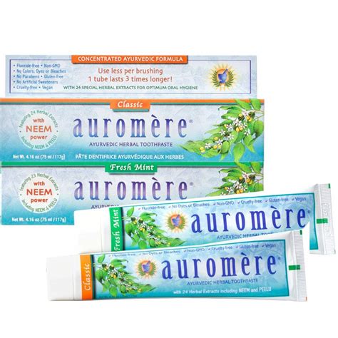 Auromere Ayurvedic Herbal Toothpaste Fresh Mint Licorice