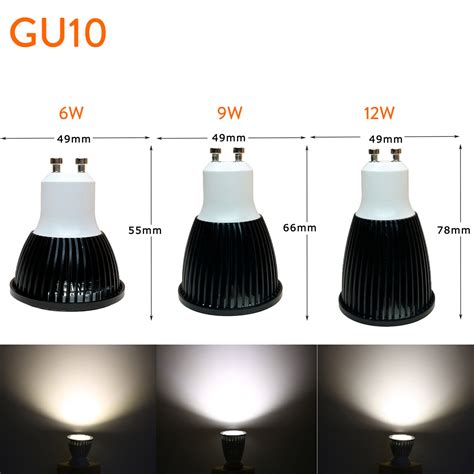 Dimmable 6w 9w 12w Led Cob Spotlight Bulb Gu10 Mr16 E14 220v 12v 24v
