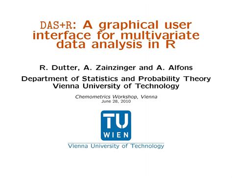 Dasr A Graphical User Interface For Multivariate Data Analysis In R