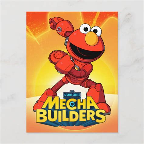 Sesame Street Mecha Builders Elmo Postcard Zazzle