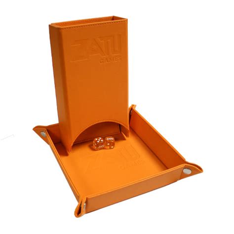 Zatu Small Dice Tower Orange Accessories Zatu Games