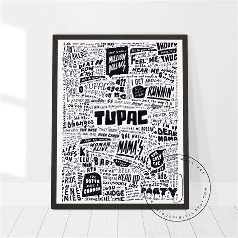 Prints Digital Prints Art And Collectibles Rap Quotes Wall Art Digital