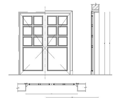 Double Door Drawing In Autocad