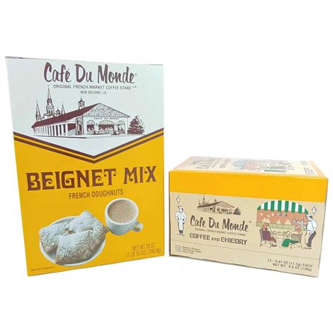 Cafe Du Monde Beignet Mix And Single Serve Coffee And Chicory Boxed Set
