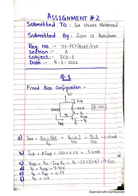 Solution Electronics Circuit Design Assignment Studypool