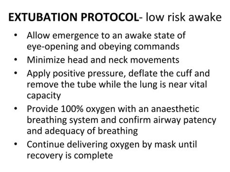 Extubation Protocol In The Or And Icu Pdf