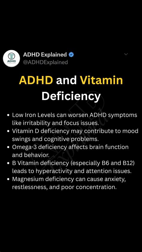 Adhd The Overlooked Link Between Adhd And Vitamin Deficiencies