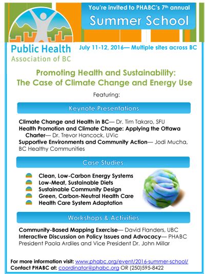 Summer Schoolcpha Poster Public Health Association Of Bc