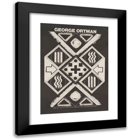 George Ortman 11x14 Black Modern Framed Museum Art Print Titled George Ortman Exhibition 1969