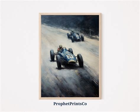 Classic Car Prints Blue Race Car Car Theme Nursery Aesthetic Car