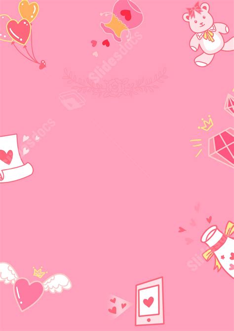 Pink Theme Page Border And Printable Background In Word Slidesdocs