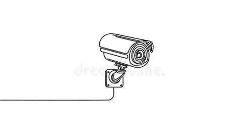 Single Continuous Line Drawing Of Cctv To Monitor Traffic Movements And Improve Security Systems