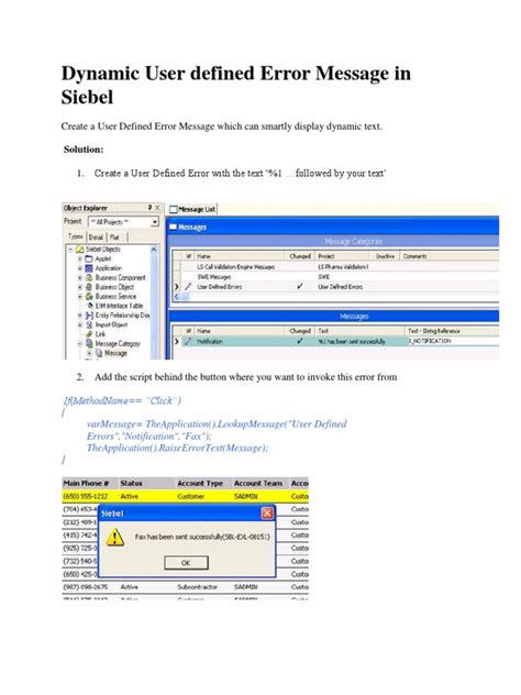 Dynamic User Defined Error Message In Siebel Pdf Antivirus Software