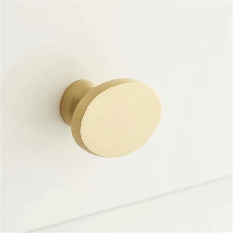 Mallo Solid Brass Oval Cabinet Knob Signature Hardware
