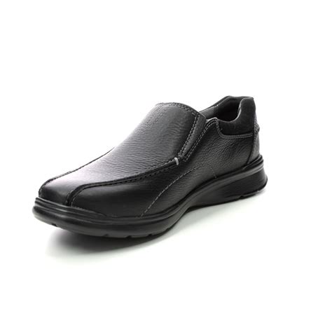 Clarks Cotrell Step Black Leather Mens Slip On Shoes 1961 58h