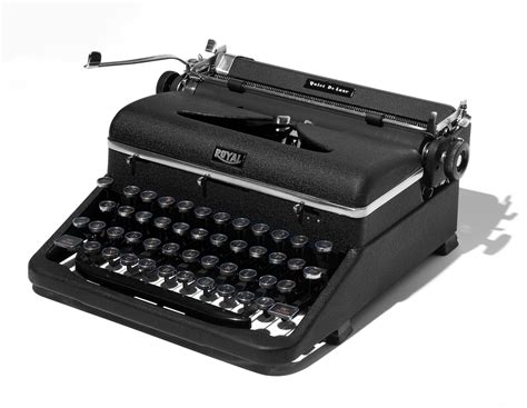 Royal Quiet De Luxe Manual Typewriter Black 1947 Vintage 1457 Professionally Restored