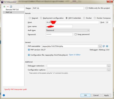 Specify Php Interpreter Path Warning When Set Phpstorm Interpreters