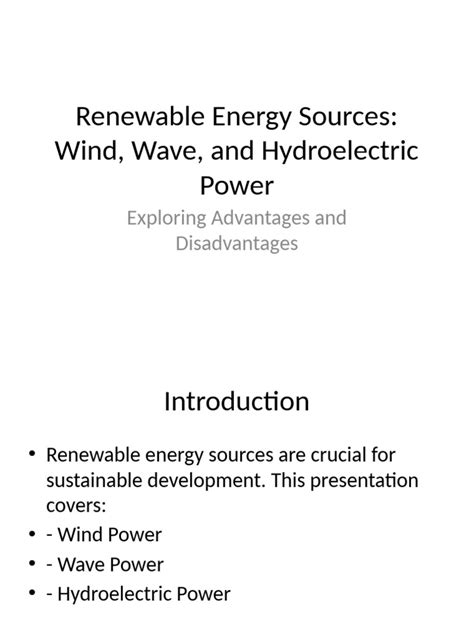 Renewable Energy Presentation 1 Pdf