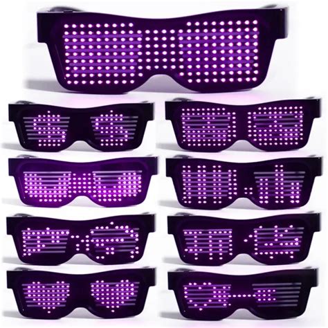 Led Programmable Display Glasses Custom Message Magic