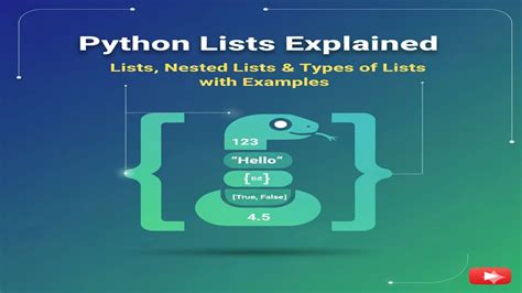 Python Lists Explained Lists Nested Lists And Types Of Lists With