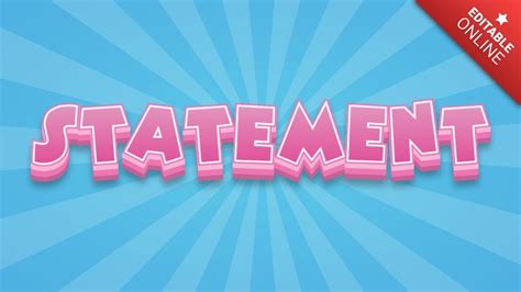 Statement Text Effect Generator