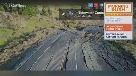 Landslide Destroys Part Of Highway 101
