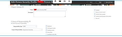 facing security issue in redwood pages person security profile with