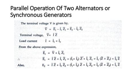 Parallel Operation Of Alternatorpptx Of Pokhara University Pptx