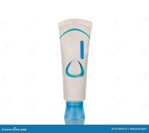 One Tube Of Toothpaste Macro Isolated On White Background Stock