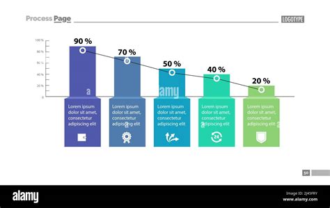 Percentage Bar Chart With Five Elements Business Data Graph