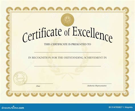 Award Certificate Excellence Stock Illustrations 3626 Award