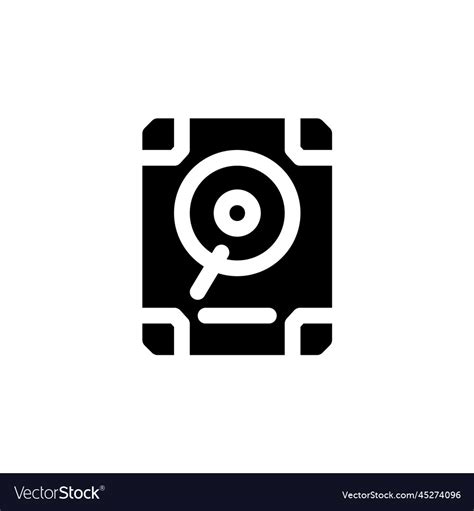 hard disk icon computer component icon solid vector image