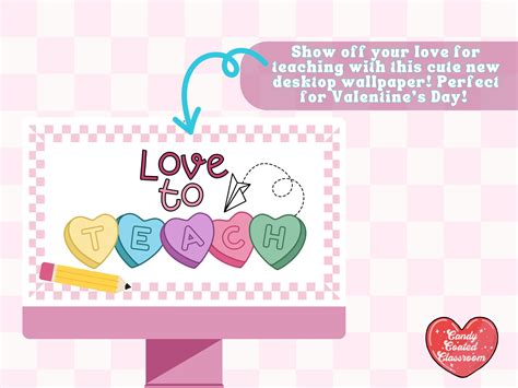 Teacher Desktop Wallpaper Pink Teacher Valentine Colorful Pastel