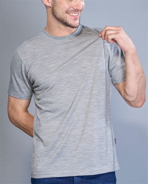 Merino Wool T Shirt For Men Temperature Regulating Comfort Interwove
