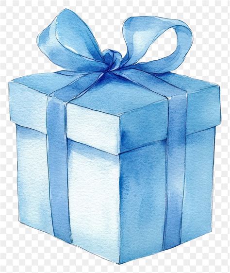 Download Premium Png Of Png Blue T Box Illustration Watercolor Hand