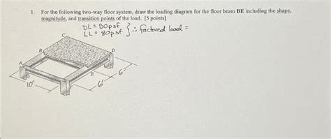 1 For The Following Two Way Floor System Draw The