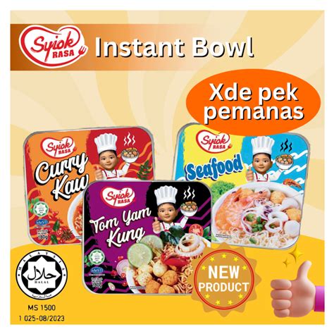 Halal Syiok Rasa Instant Bowl Halal Makanan Instant Bowl Shopee Singapore