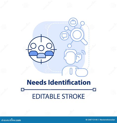 Needs Identification Light Blue Concept Icon Stock Vector Illustration Of Analysis Efficiency