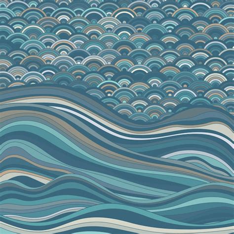 Premium Vector Seigaiha Japanese Wave Motif Contemporary Vector Pattern